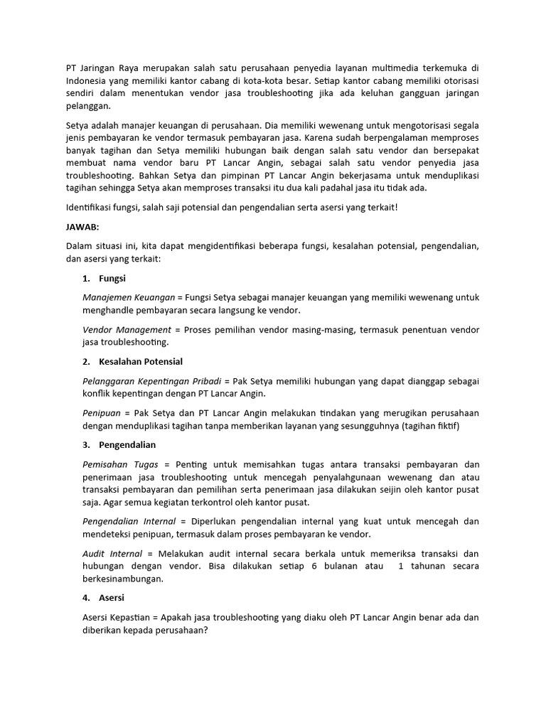 Auditing 2 SESI 5 | PDF