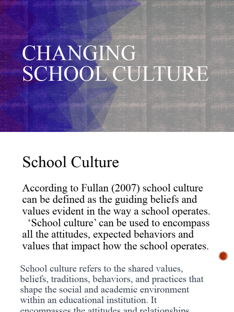 Transforming School Culture Strategies | PDF | Inclusion (Education ...
