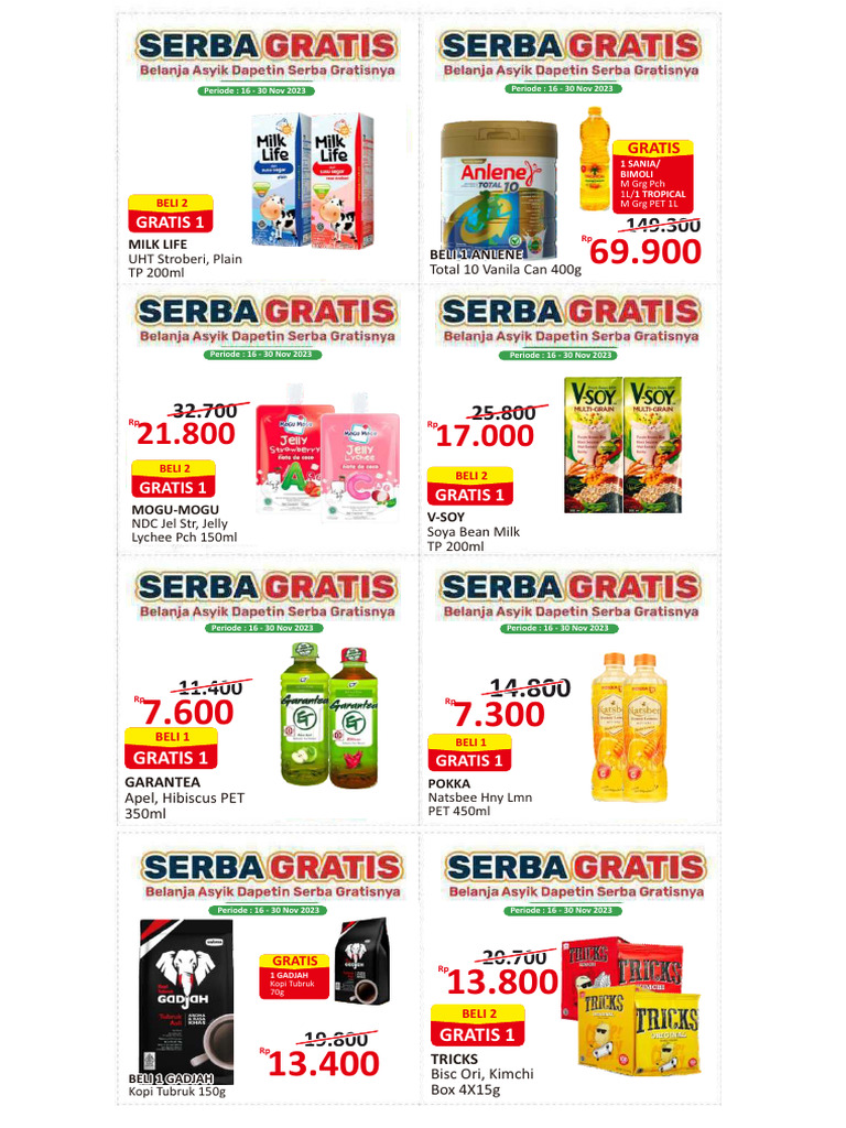 Promo Produk Periode 16-30 Nov 2023 | PDF