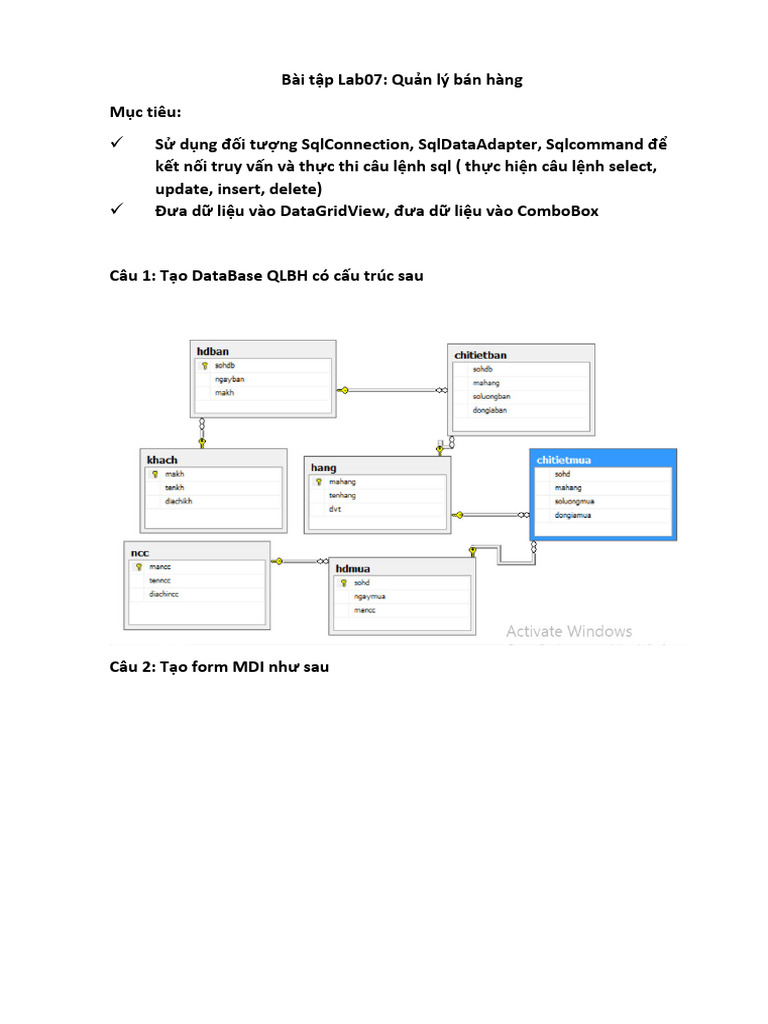 Bài tập Lab07,8 - (c1 - c8) | PDF