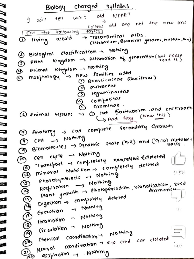Deleted Chapter 2024 @somyajeet | PDF | Nature | Biology
