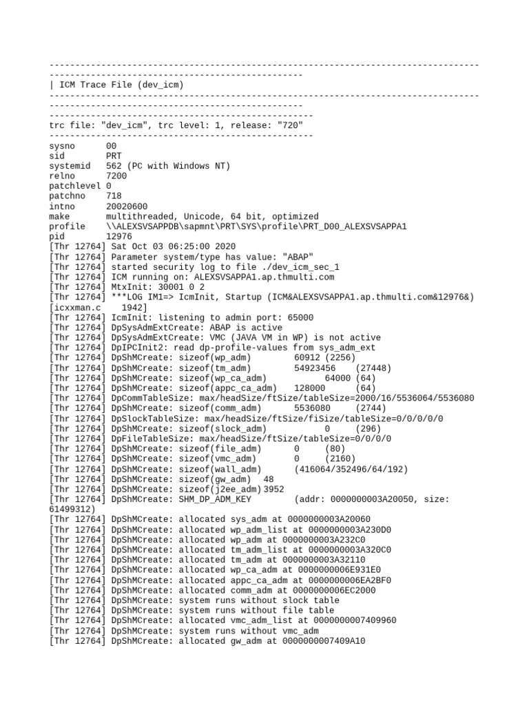 PRT SMICM Log | PDF | Internet Protocols | Computer Architecture