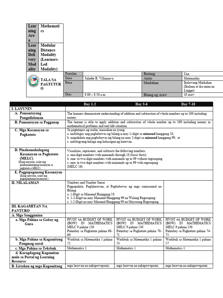 Math Grad-1 Q2 Week 5-6 | PDF