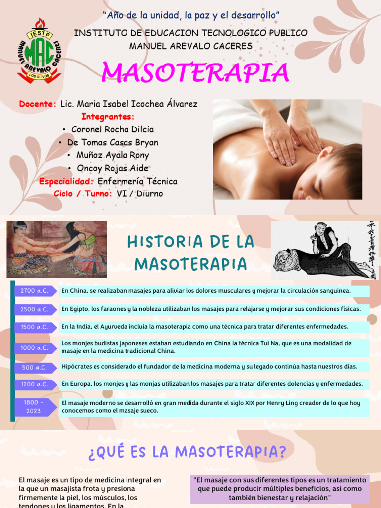 Masoterapia: Beneficios y Contraindicaciones | PDF | Masaje | Estrés ...