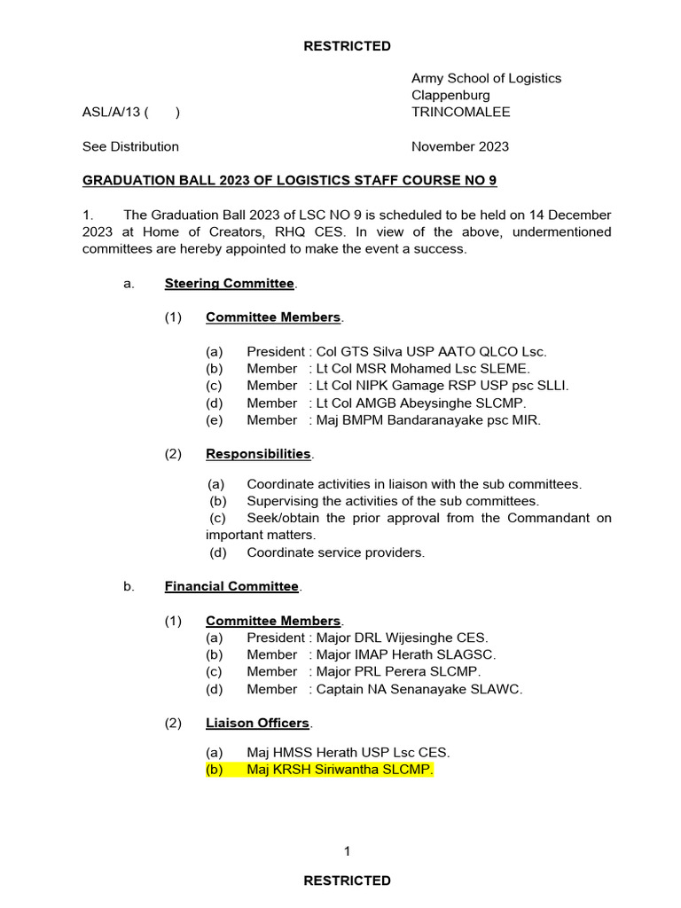 Graduation Ball Ctees | PDF