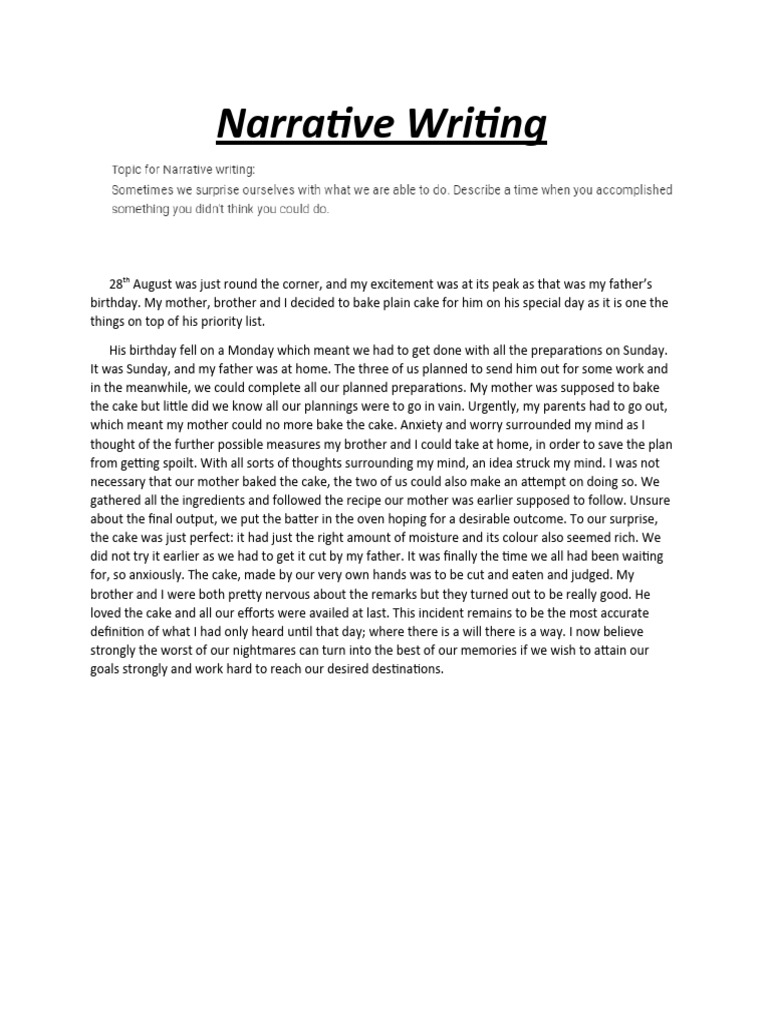 Narrative Writing | PDF