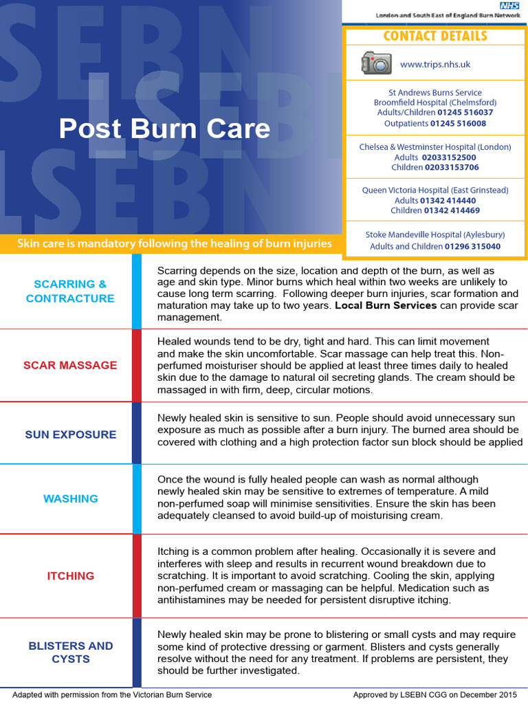 LSEBN Post Burn Care | PDF | Burn | Scar