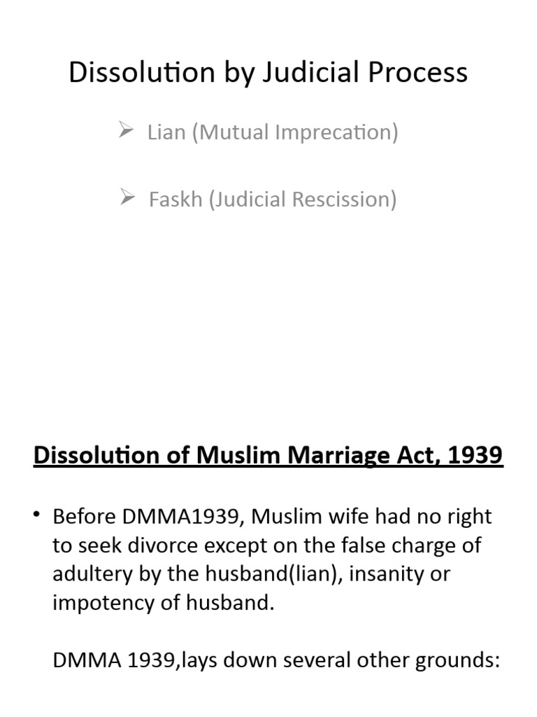 Dissolution MUSLIM MARRIAGE by Judicial Process FAMILY | PDF | Divorce ... Dissolution MUSLIM MARRIAGE by Judicial Process FAMILY | PDF | Divorce ...