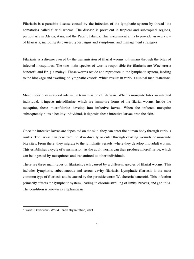 Filariasis_ Causes, Types, Symptoms, and Management | PDF | Medicine ...