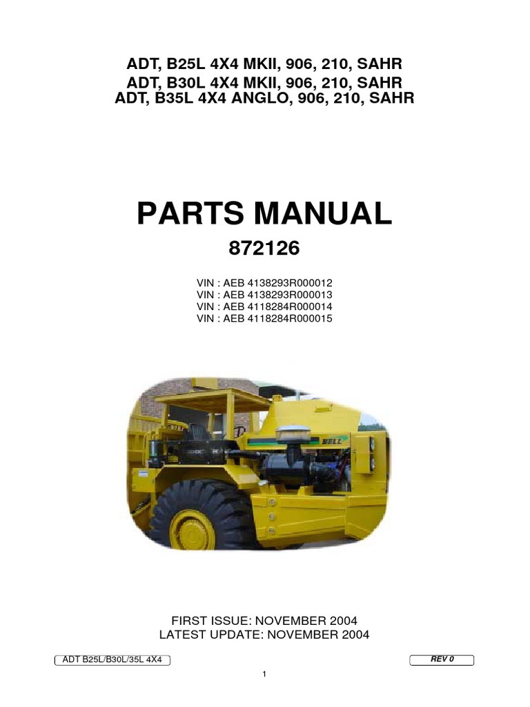 ADT B25L/B30L/B35L Parts Manual | PDF | Internal Combustion Engine ...