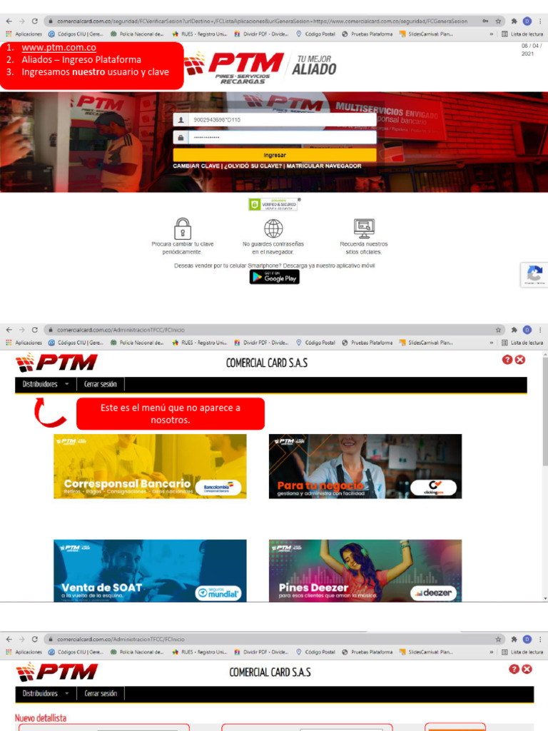 Creación Usuario Plataforma | PDF | Informática | Software