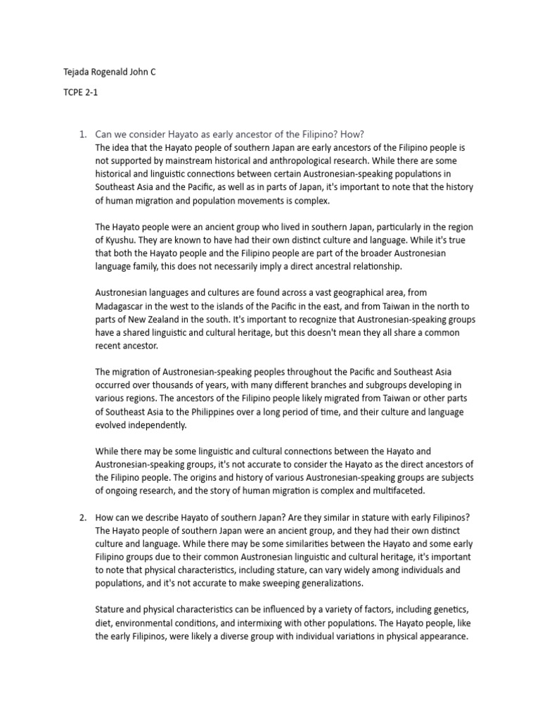 RPH Activity Midterm Tejada 2 | PDF | Civilization