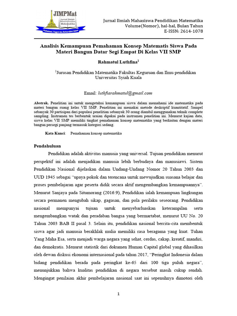 Template Jimpmat Artikel Dalam Proses | PDF