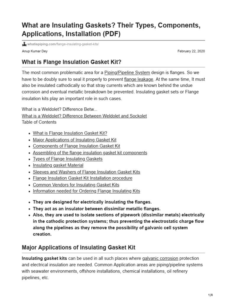 What Are Insulating Gaskets Their Types Components Applications ... What Are Insulating Gaskets Their Types Components Applications ...