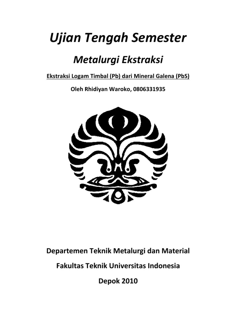 Ekstraksi Logam Timbal (PB) Dari Mineral Galena (PBS) | PDF