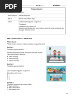 Soal Bahasa Indonesia Kelas 2 Bab 3 Berhati-Hati Di Mana Saja | PDF