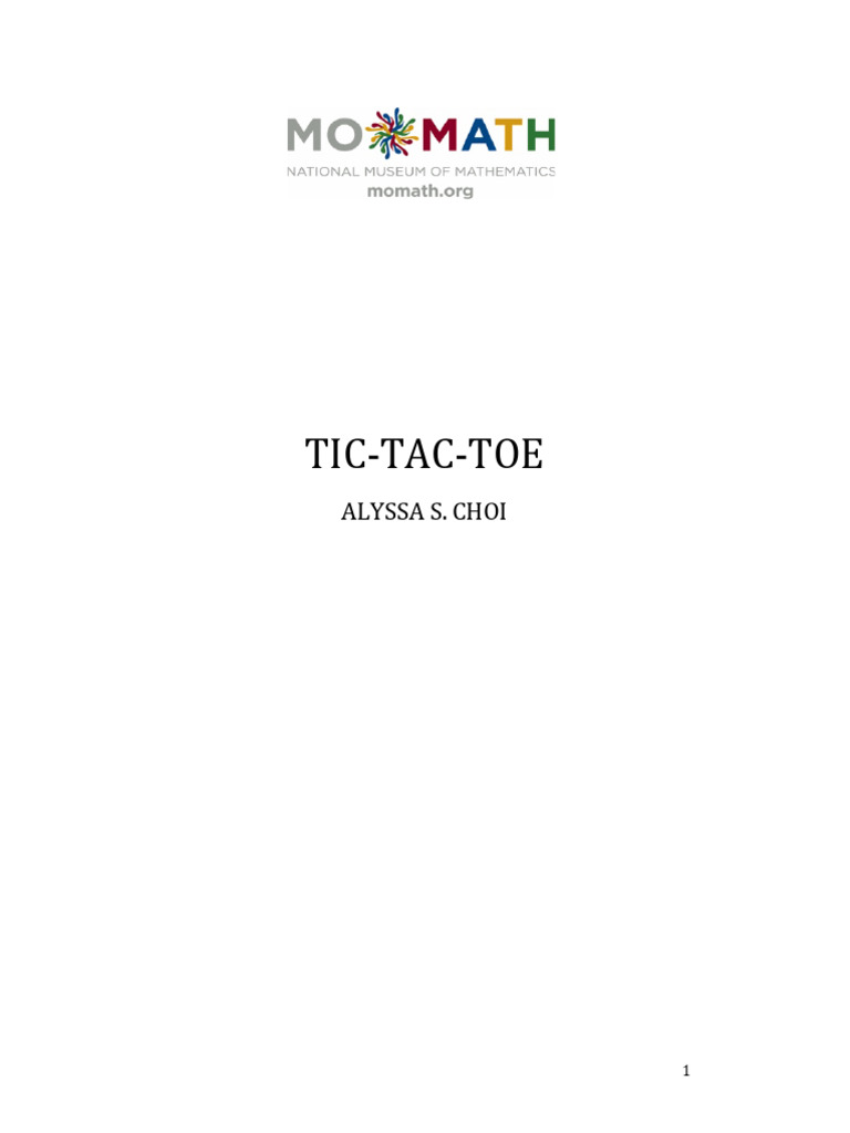 Alyssa Choi Tic Tac Toe | PDF | Mathematics