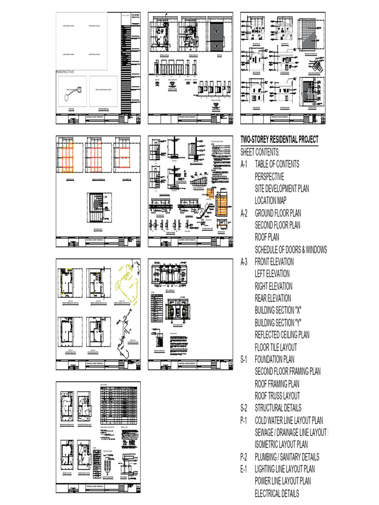Two Storey Residential Project 1 | PDF | Structural Engineering ...