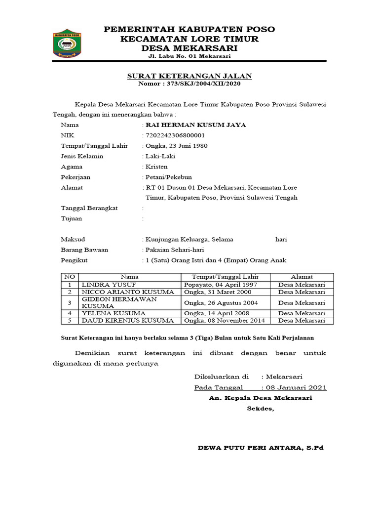 Template Surat Jalan | PDF