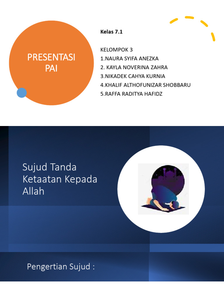 Presentasi Pai Kel.3 - Sujud Tanda Ketaatan Kepada Allah | PDF