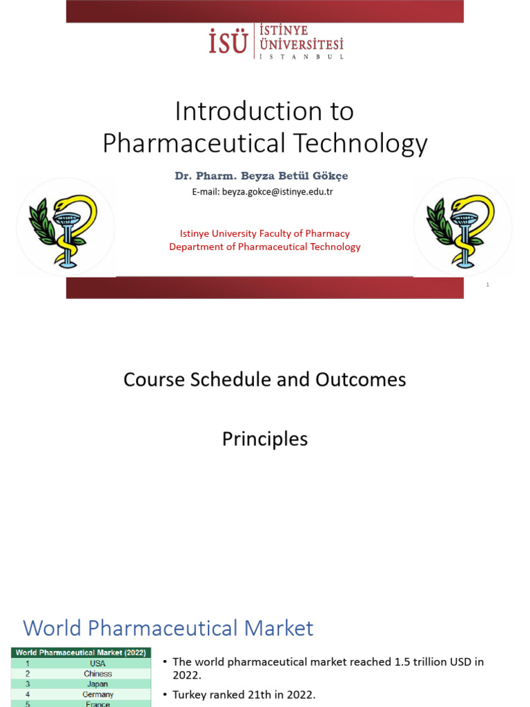 1-En-Introduction To Pharmaceutical Technology and Mixing | PDF ...