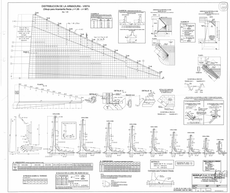 Plano Tipo X-1676-I Muro de Ala | PDF