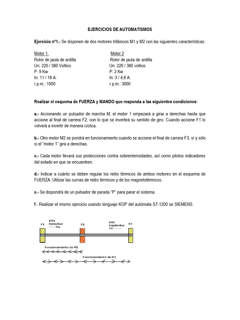 Ejercicios de Automatismos | PDF | Ingenieria Eléctrica | Bienes ...
