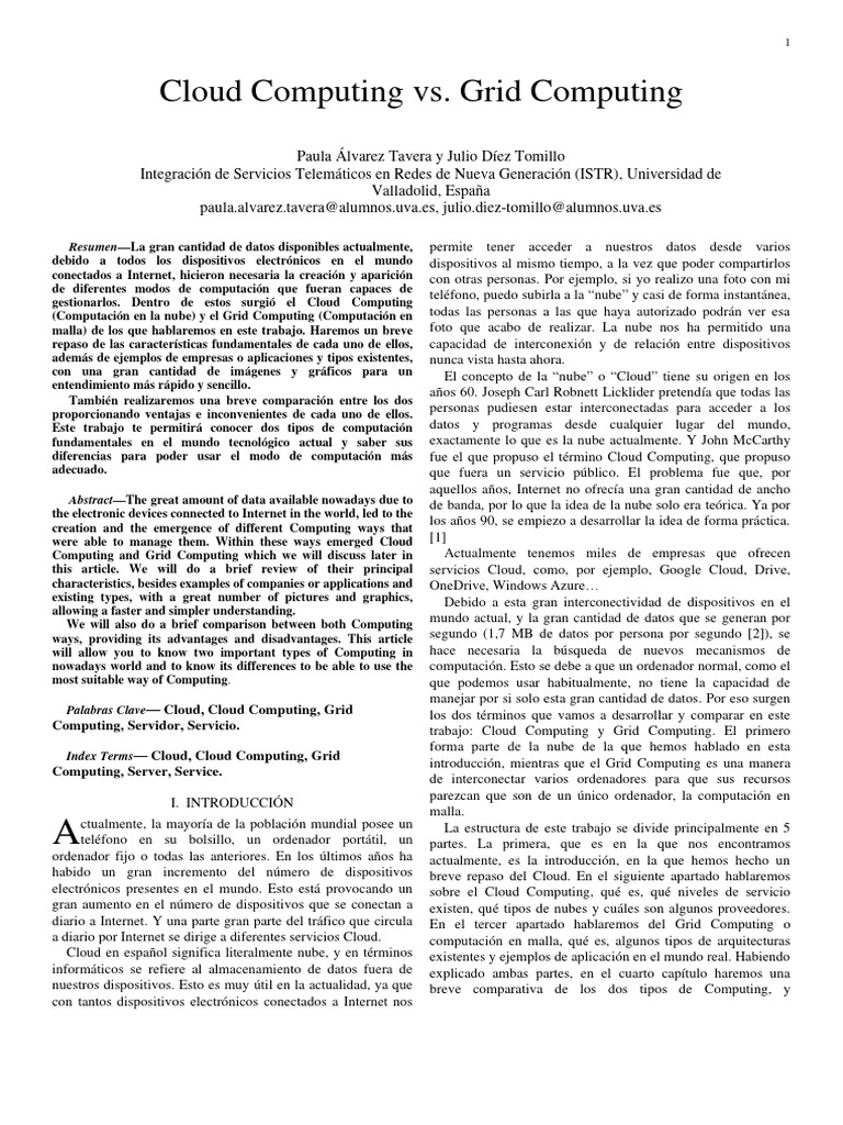 Cloud Computing | PDF | Computación en la nube | Computación distribuída