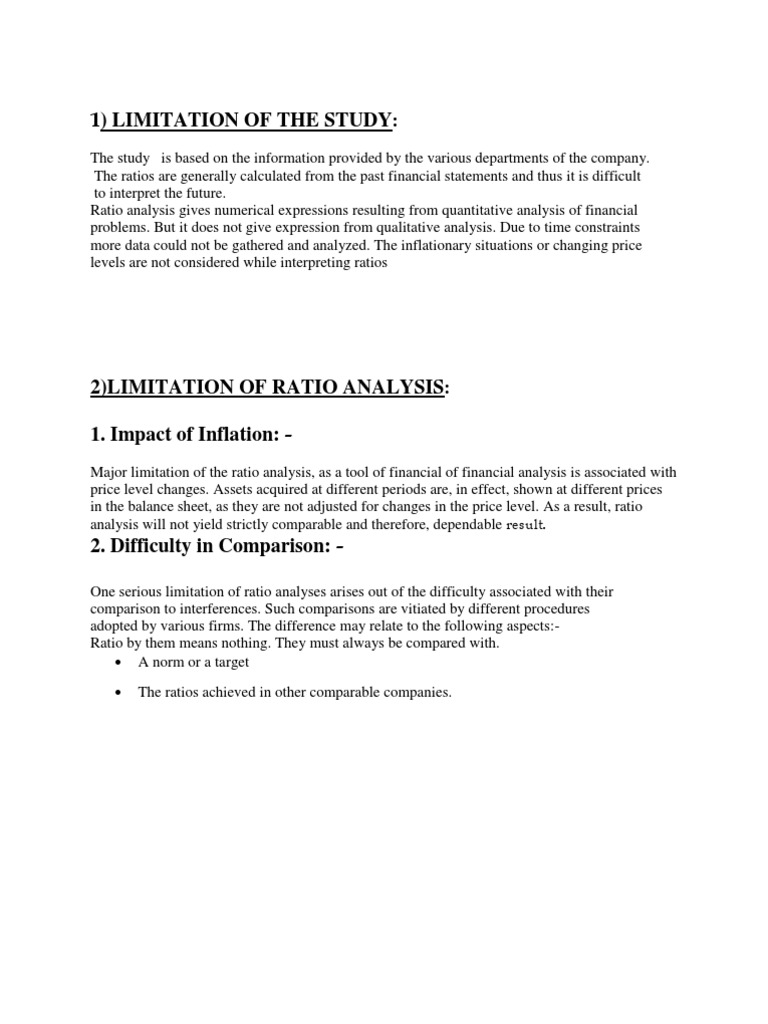 1) Limitation of The Study:: Result | PDF
