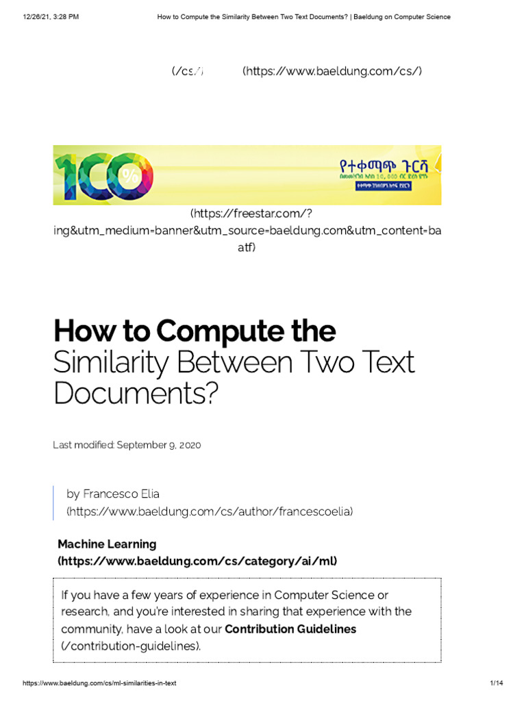 Text Document Similarity Guide | PDF | Cognitive Science | Cybernetics
