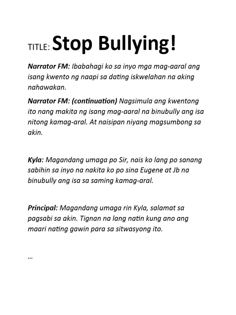 BULLY SCRIPT. Final1 | PDF