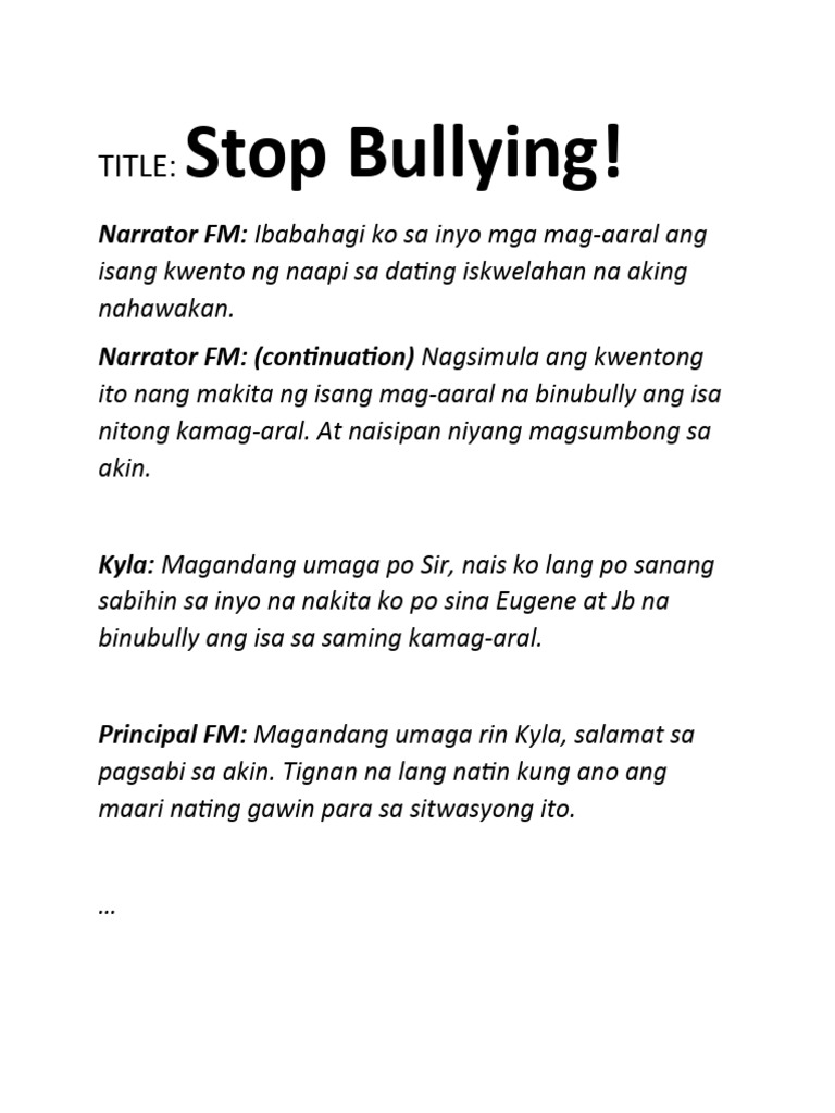 BULLY SCRIPT. Final1 | PDF