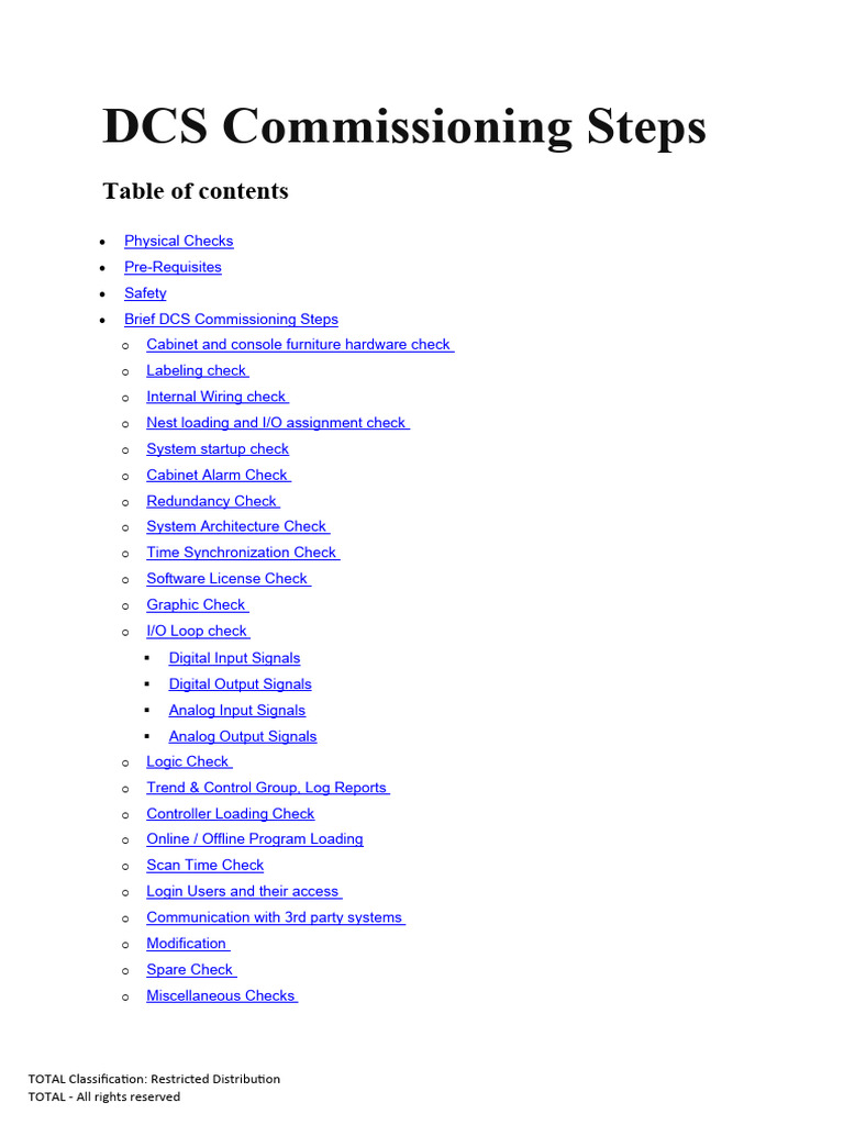 DCS Commissioning Steps | PDF | Programmable Logic Controller | Electrical Wiring