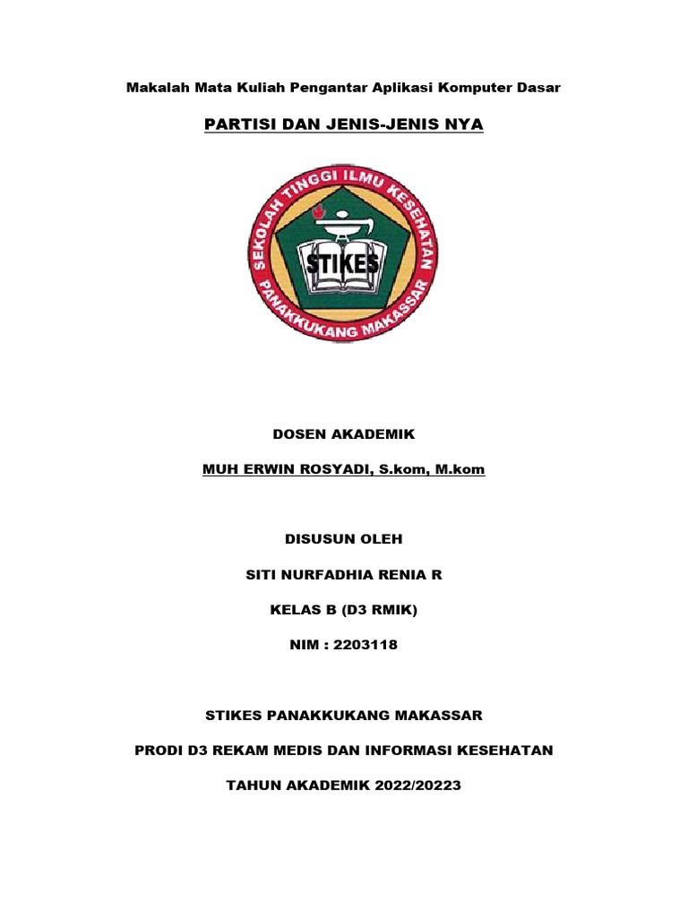 Pengertian Partisi Dan Tipe Jenis Partisi Pada Hardisk | PDF