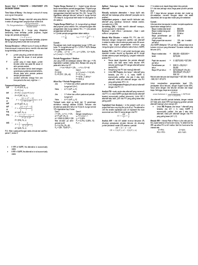 Cheatsheet UTS | PDF
