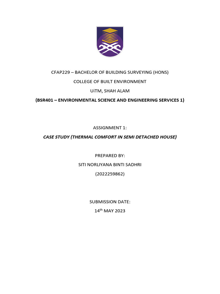 (BSR 401) Assignment 1 - Case Study | PDF | Home Appliance | Building Automation