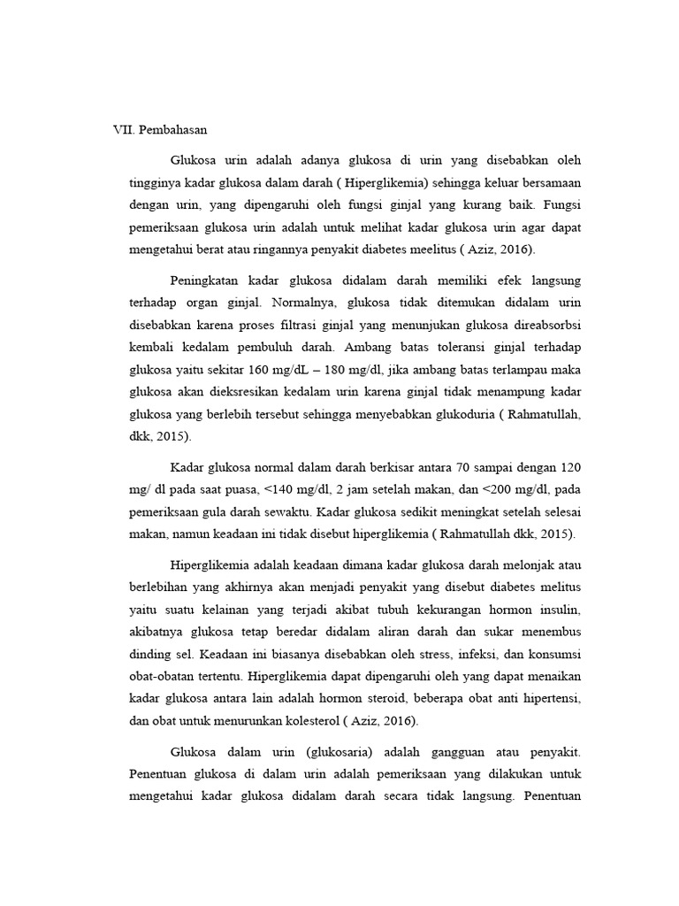 Pengukuran Glukosa dalam Urin | PDF