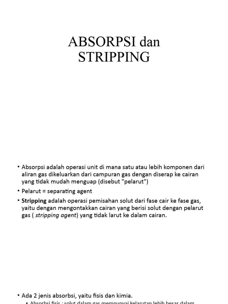 07 Absorpsi Dan Stripping | PDF
