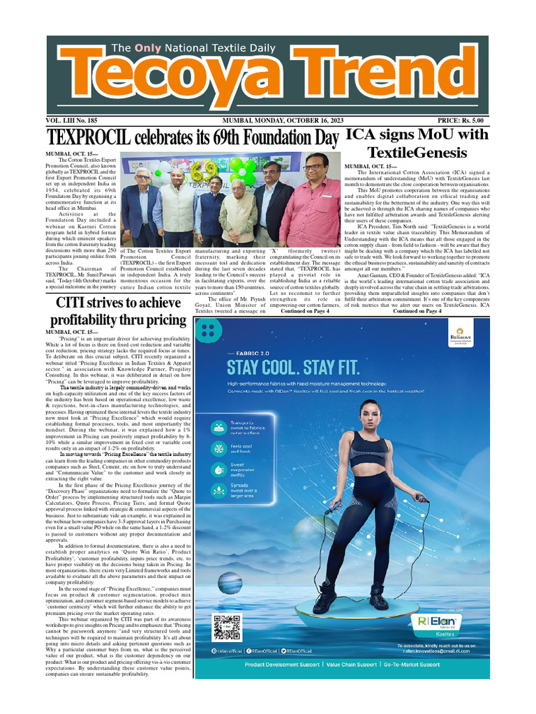 tecoya trend 16 October 2023 | PDF | Pricing | Yarn
