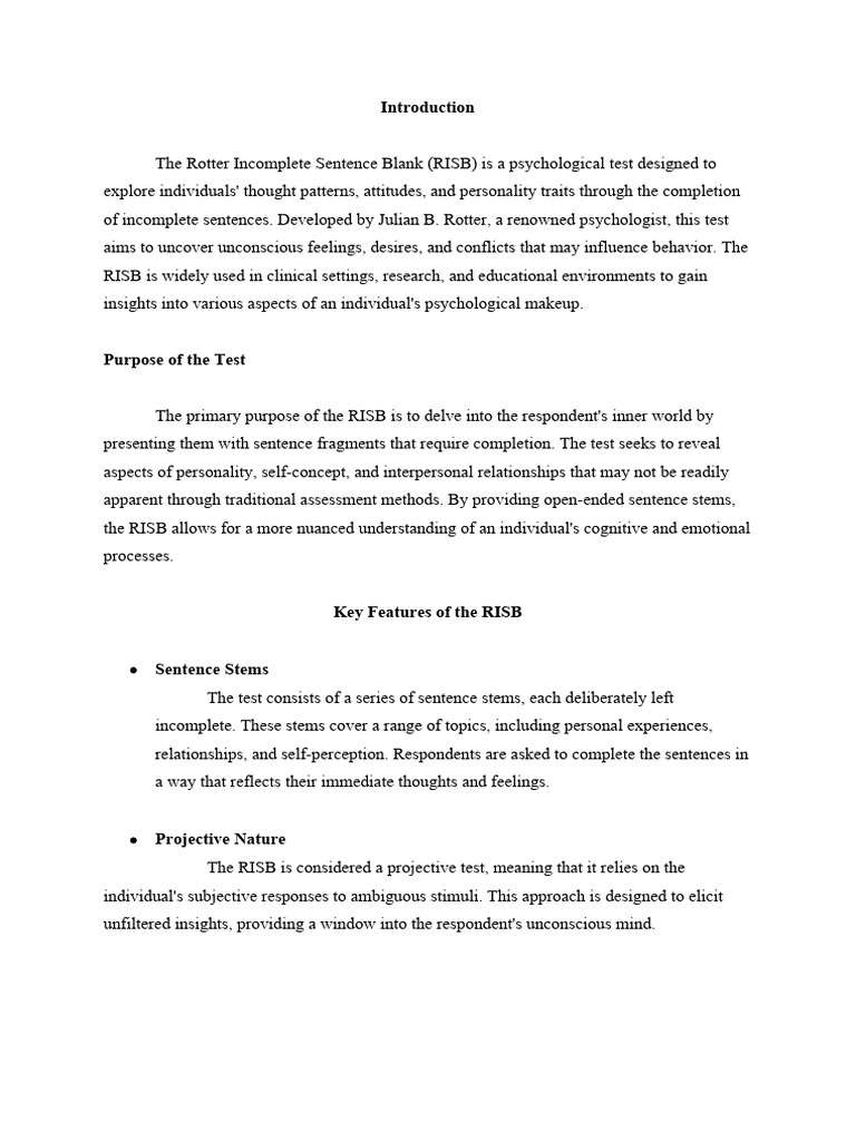 Risb Report | PDF | Psychology | Clinical Psychology