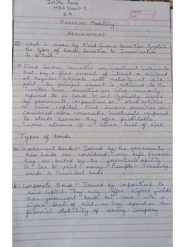 Financial Modelling Assignment Pdf