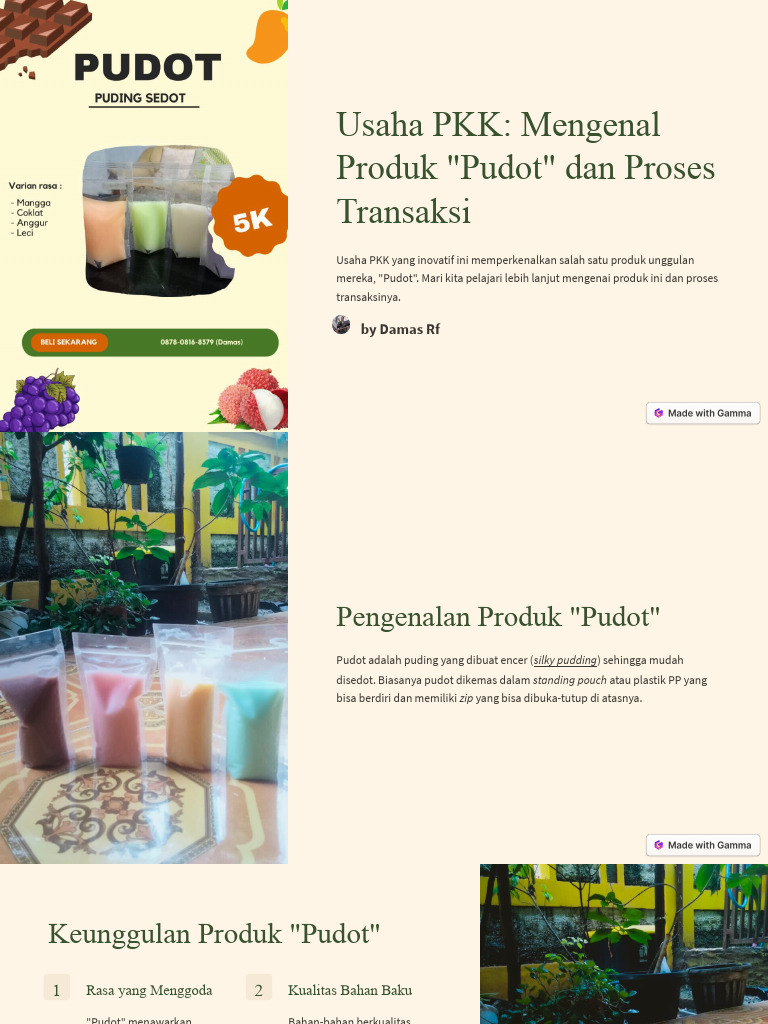 Usaha PKK Mengenal Produk Pudot Dan Proses Transaksi | PDF