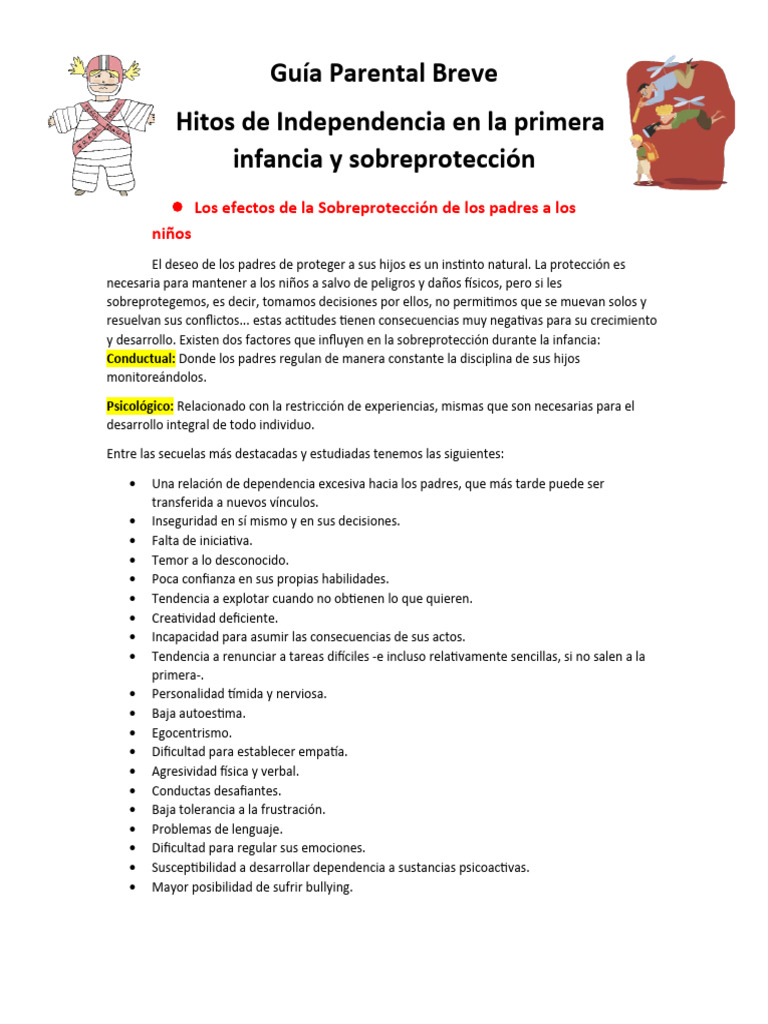Guía Parental Breve de Sobreproteccion | PDF | Aprendizaje | Invasión