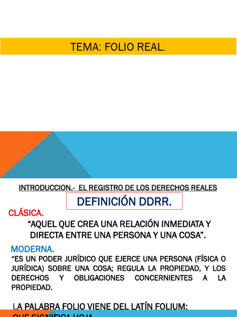 Definición y Partes del Folio Real | PDF | Propiedad | Ley de recursos ...