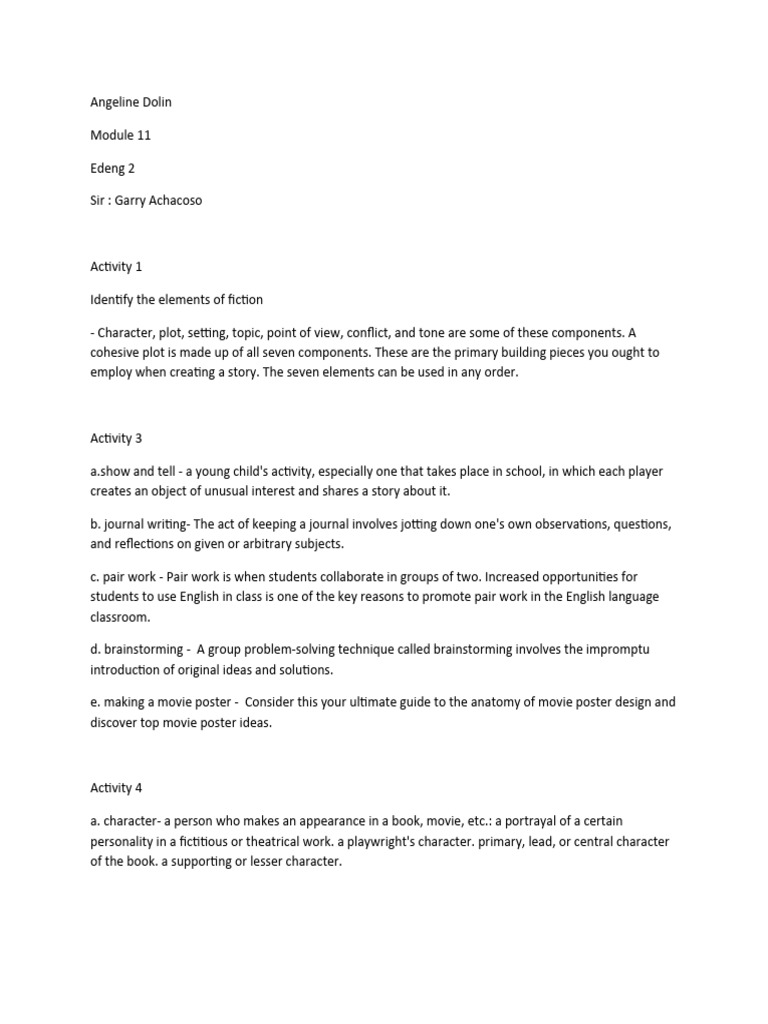 Edeng2 - Module 11 | PDF | Language Arts & Discipline