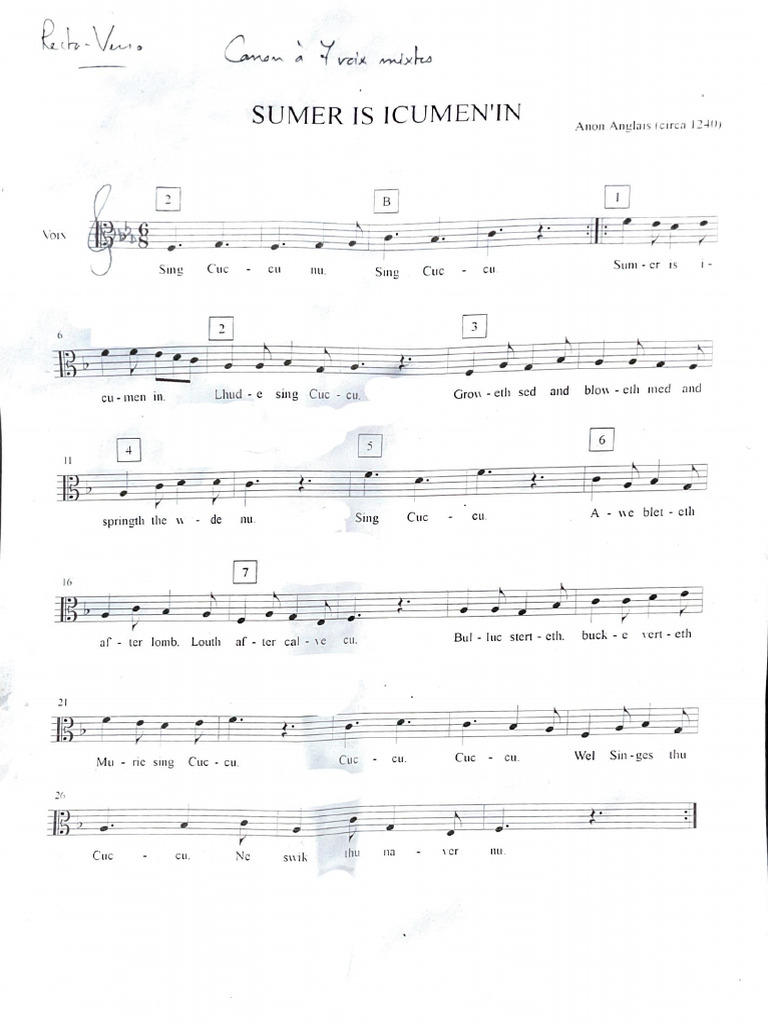 Summer Is Icumen'In | PDF