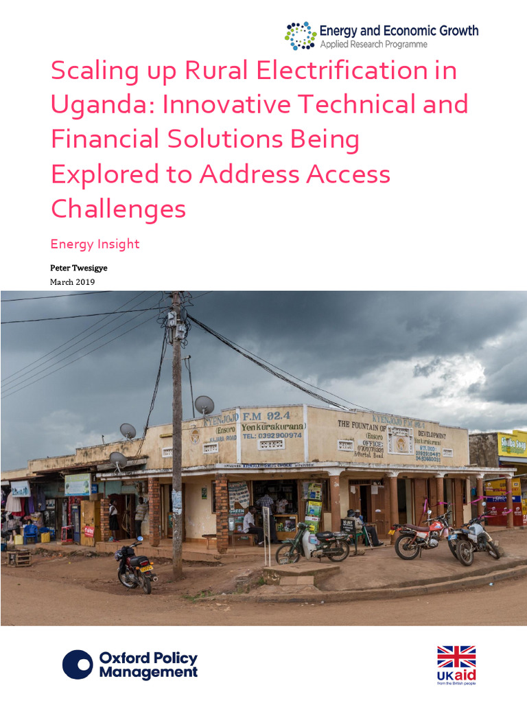 Scaling Up Rural Electrification in Uganda PDD10112 | PDF | Rural Electrification | Electrical Grid