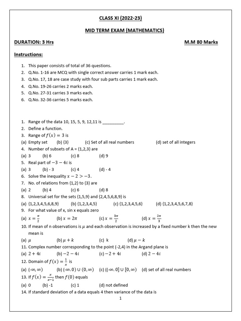 Class 11 Maths Hy | Download Free PDF | Cartesian Coordinate System ...