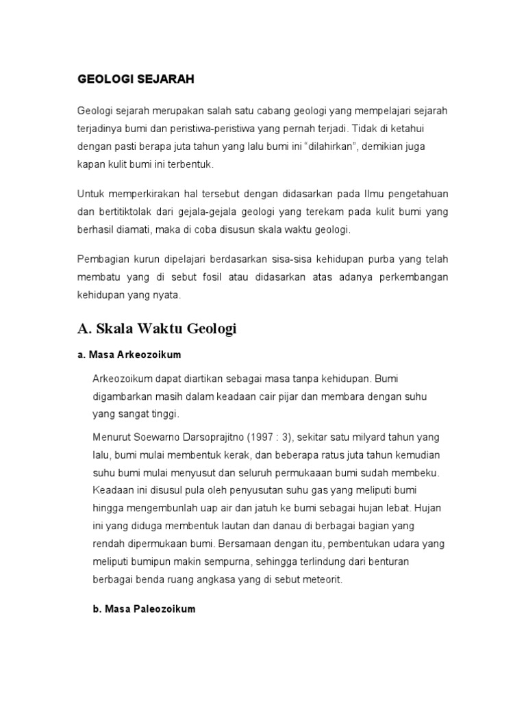 Geologi Sejarah | PDF