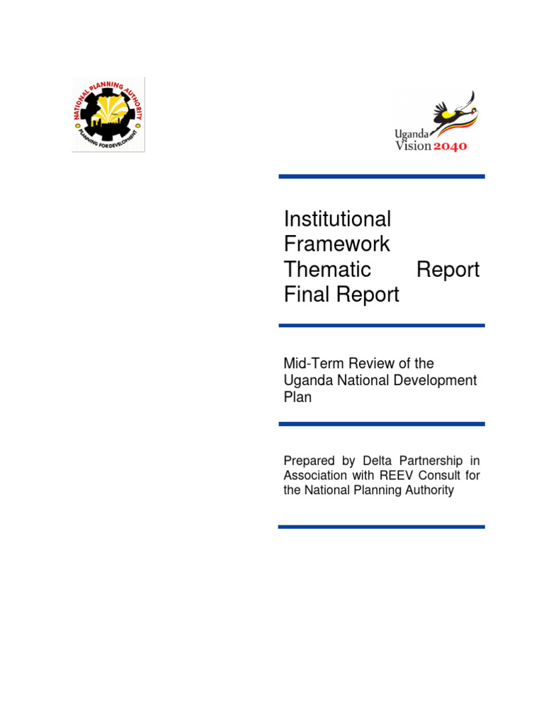 NDPI MTR Institutional Framework Report | PDF | Uganda | Governance